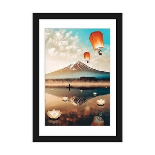 iCanvas "Sky Lanterns Flying And Mount Fuji Lake Reflection" by GEN Z PFA - Bed Bath & Beyond ...